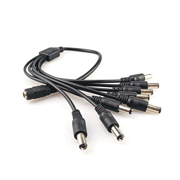 Wholesale 8 way 12V dc power cables splitters for cctv camera