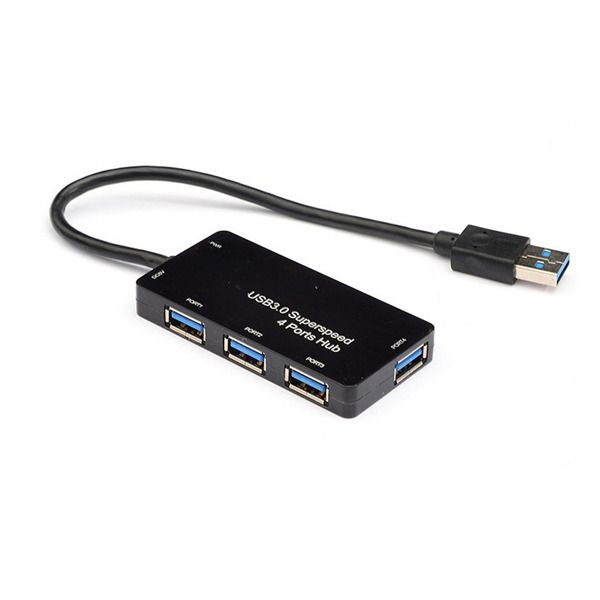 Wholesale high speed 4 ports USB 3.0 hubs splitters -free shipping