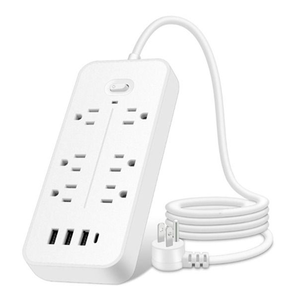 Wholesale 10 in 1 usb power strip 6 ac outlets 3 usb 1 type c ports