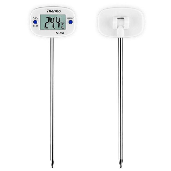 Digital Food Thermometer Stainless Steel Probe Liquid Temperature Testing